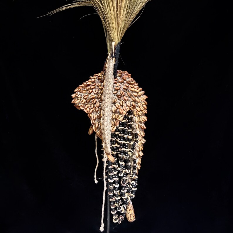 Asmat Warrior Headdress – Cowrie Shell Beaded Tribal Crown Fine Art ...