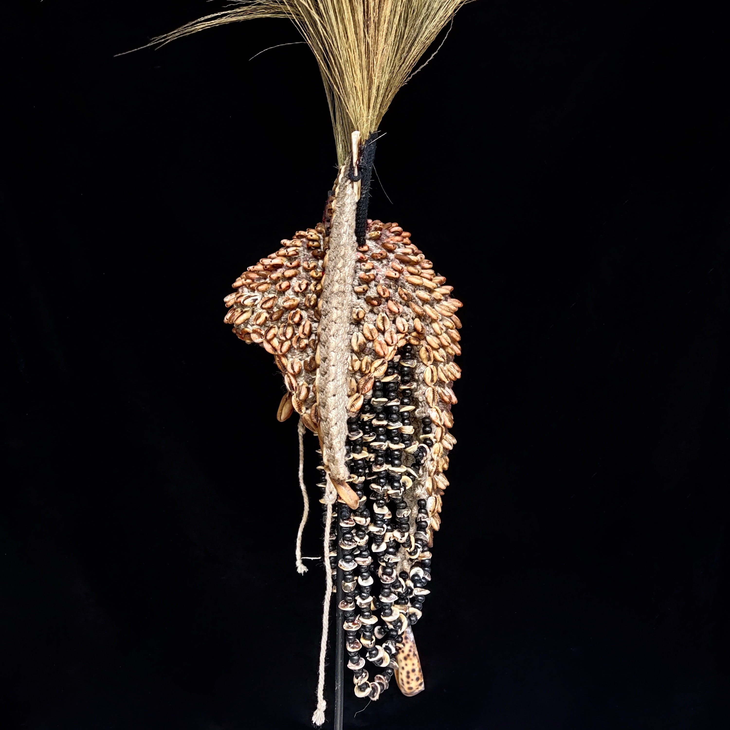 Asmat Warrior Headdress – Cowrie Shell Beaded Tribal Crown Fine Art ...
