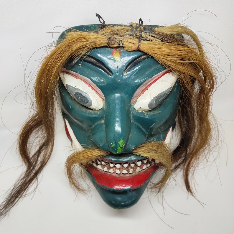 Vintage Rare Ritual Mask Javanese Masque Primitive Carved - Etsy
