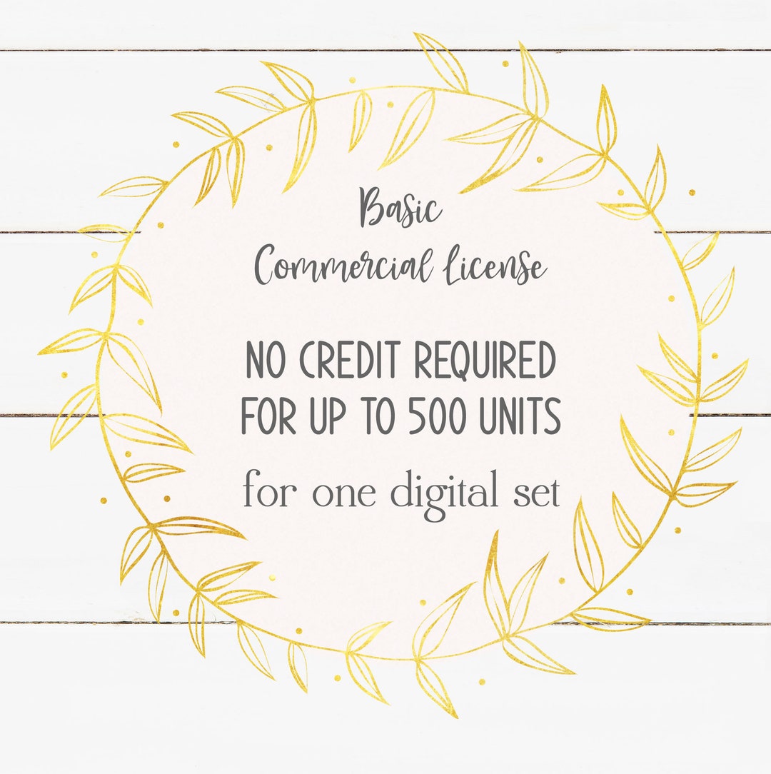 Commercial Use License - Digital Files - up to 500 Sale Units - Etsy