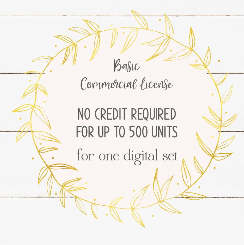Commercial Use License - Digital Files - up to 500 Sale Units - Etsy