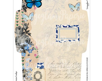 Retro Journaling Envelope Printable for Junk Journaling, Scrapbooking ...