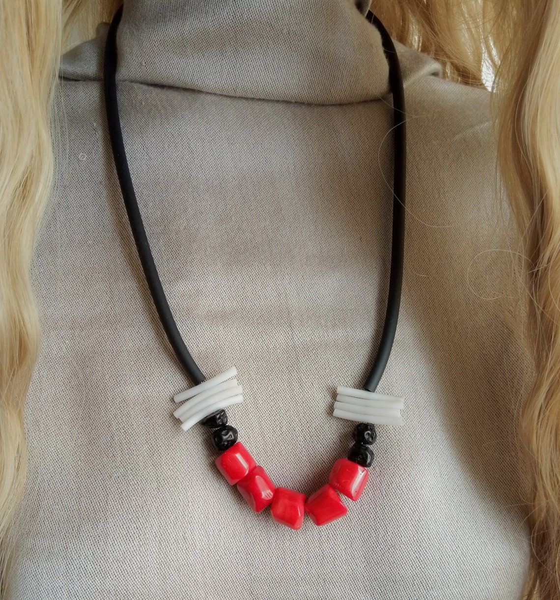 Contemporary Jewelry, Bib Statement Necklace, Unusual Necklace, Modern ...