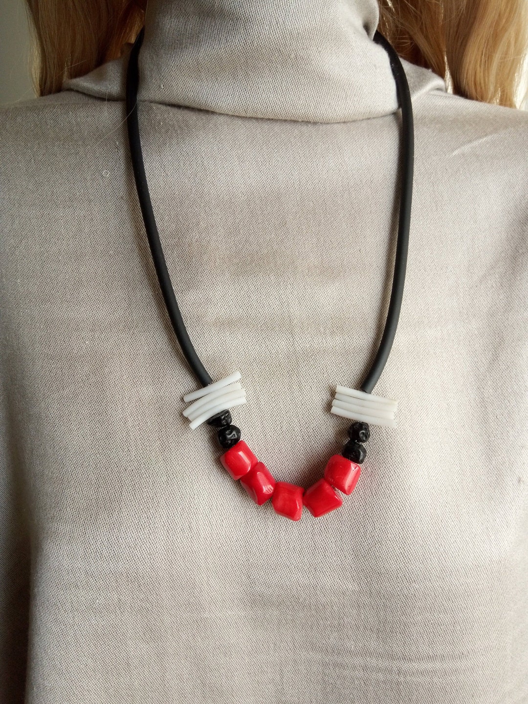 Contemporary Jewelry, Bib Statement Necklace, Unusual Necklace, Modern ...