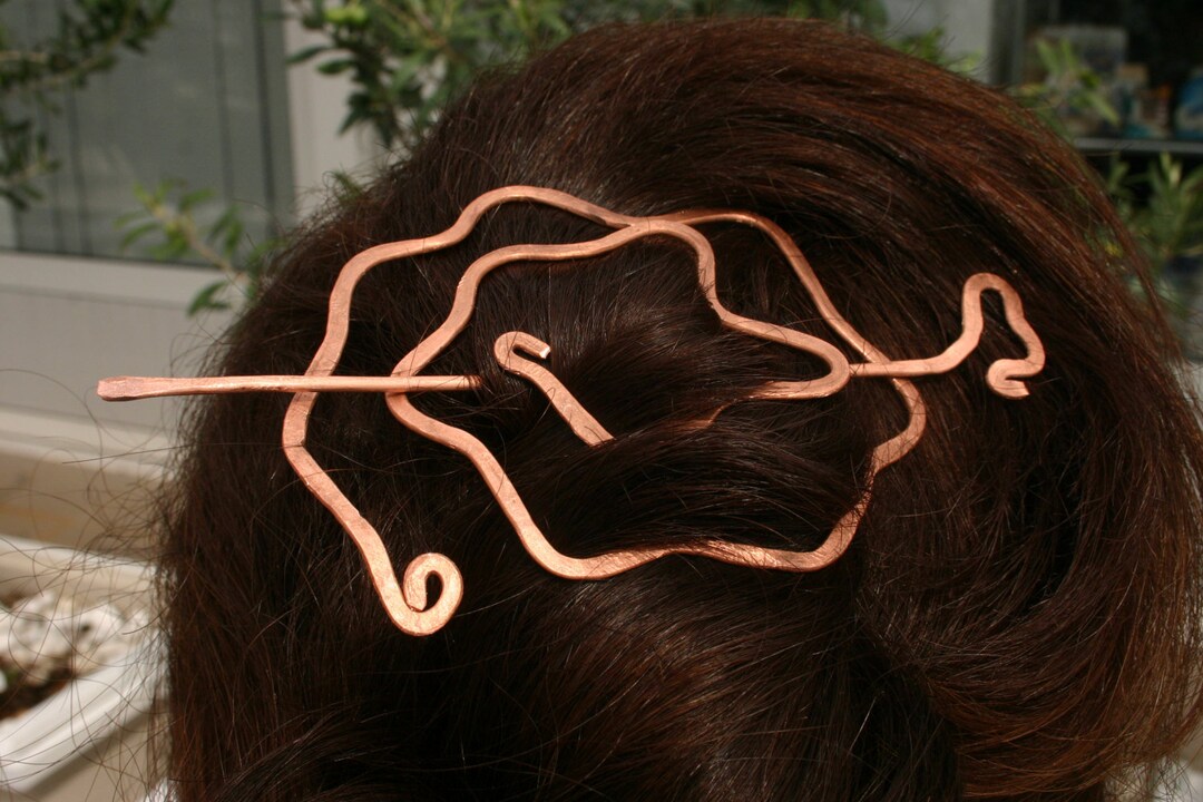 Copper Hair Slide, Hair Berrette,hair Accessories,gift for Her, Big ...