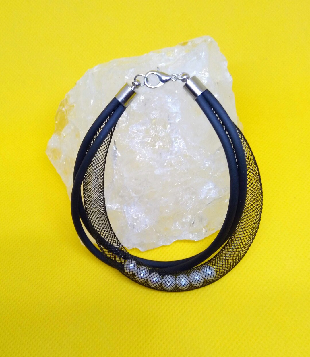 Contemporary Jewelry, Modern Bracelets, Mesh Bracelets With Freshwater ...