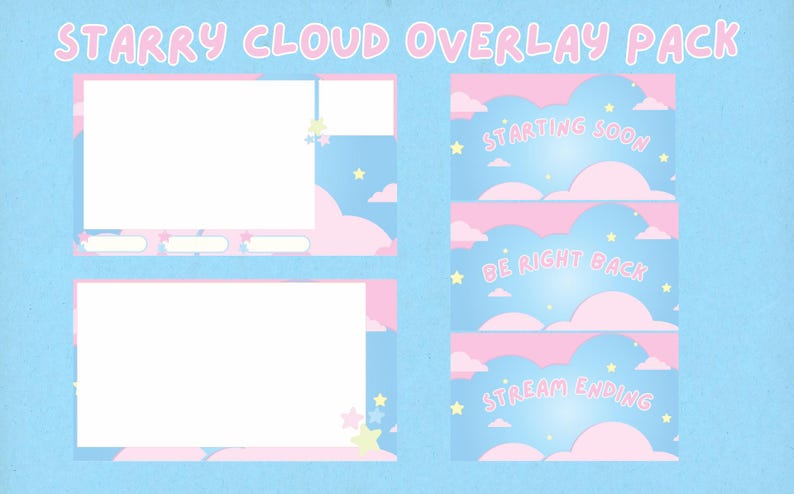 Starry Cloud Overlay Pack - Etsy