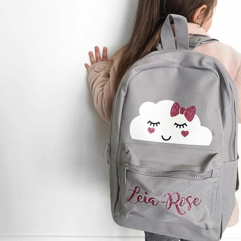 Girls Personalised Cloud Backpack Girls Bookbag Backpack - Etsy