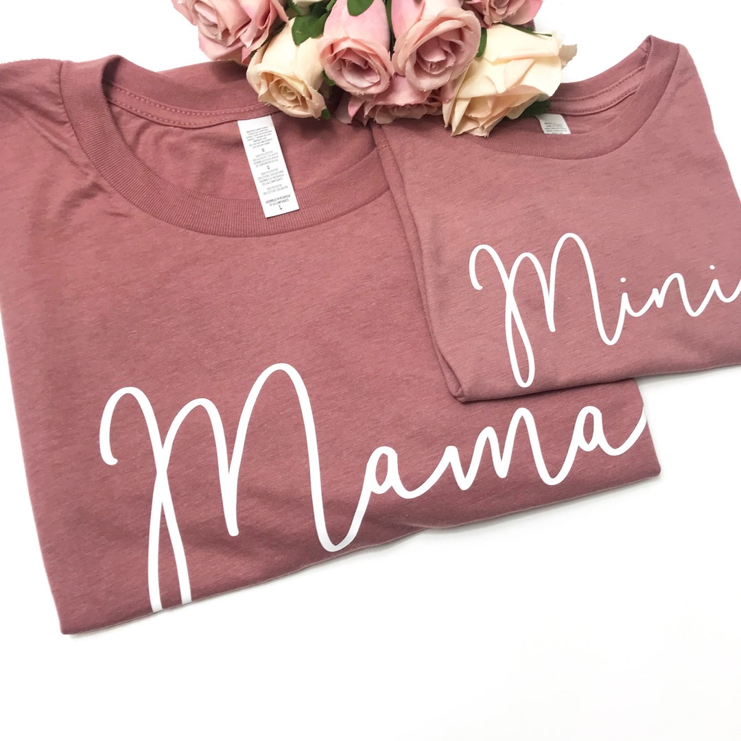 Mama and Mini Set Mama T-shirt Black T-shirt Cotton Tee - Etsy