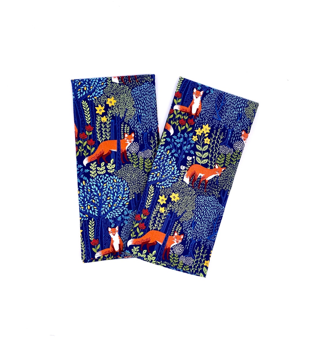BESTSELLER Pair of Orange Fox Dish Towels, Hand Towels, Large Napkin ...