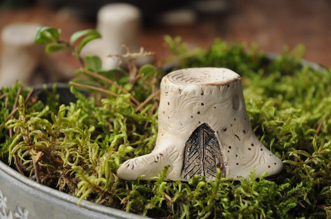 Miniature Tree Stump With a Fairy Door - Etsy