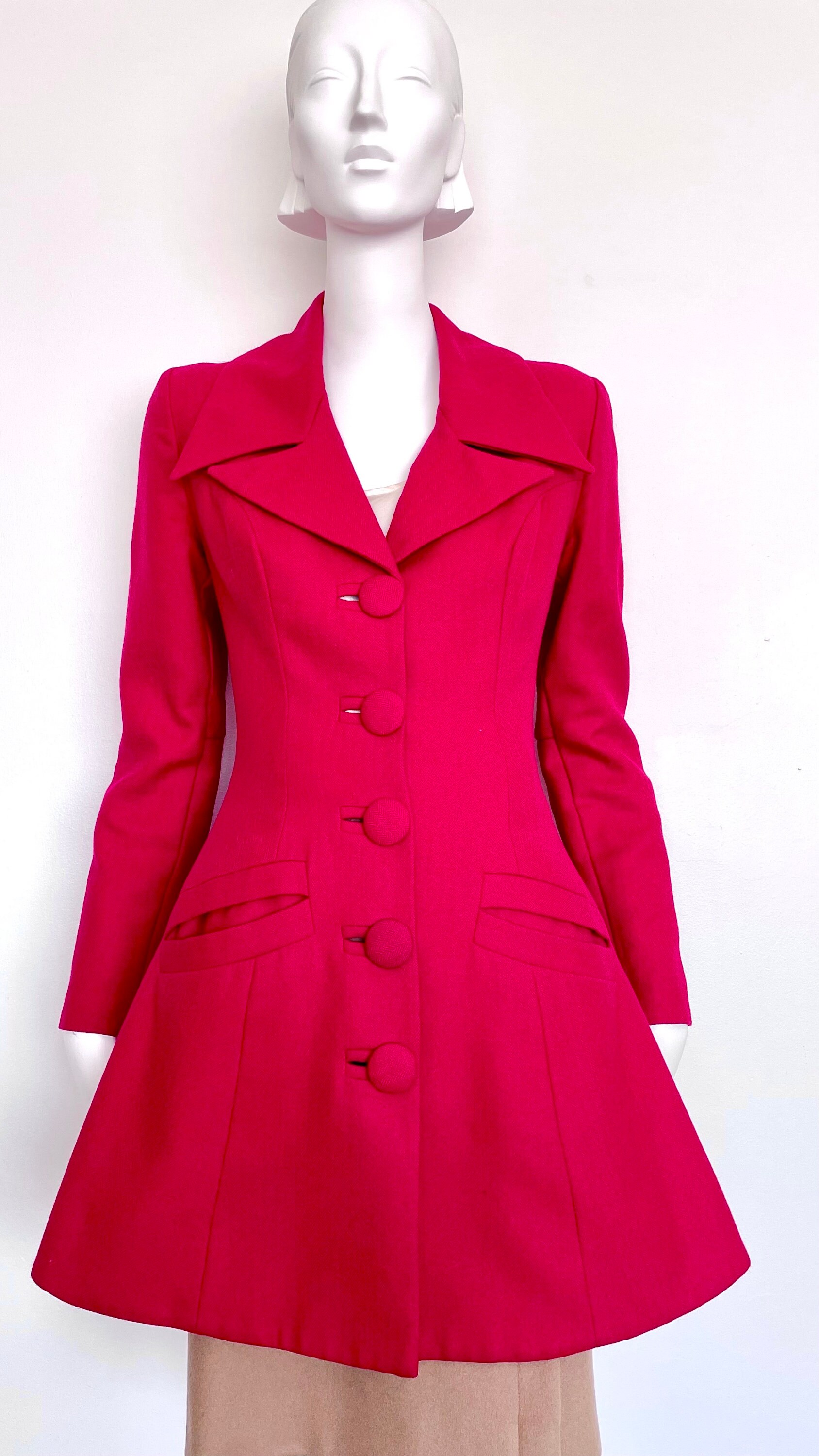 Vintage Mod Princess Line Coat Single Breasted Flared Dress Coat by ...