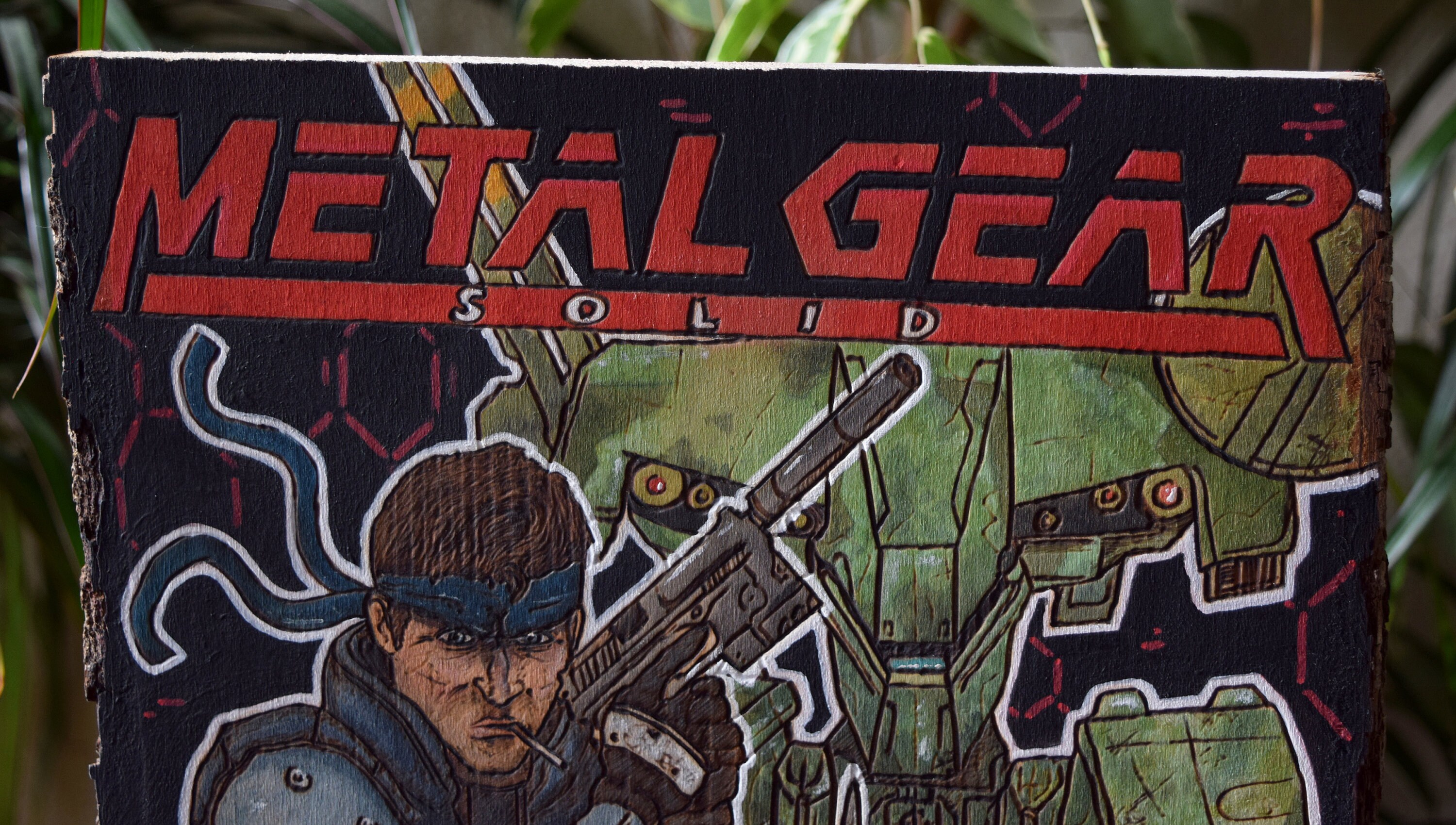 Metal Gear Solid Wall Art Pyrography & Watercolour - Etsy UK