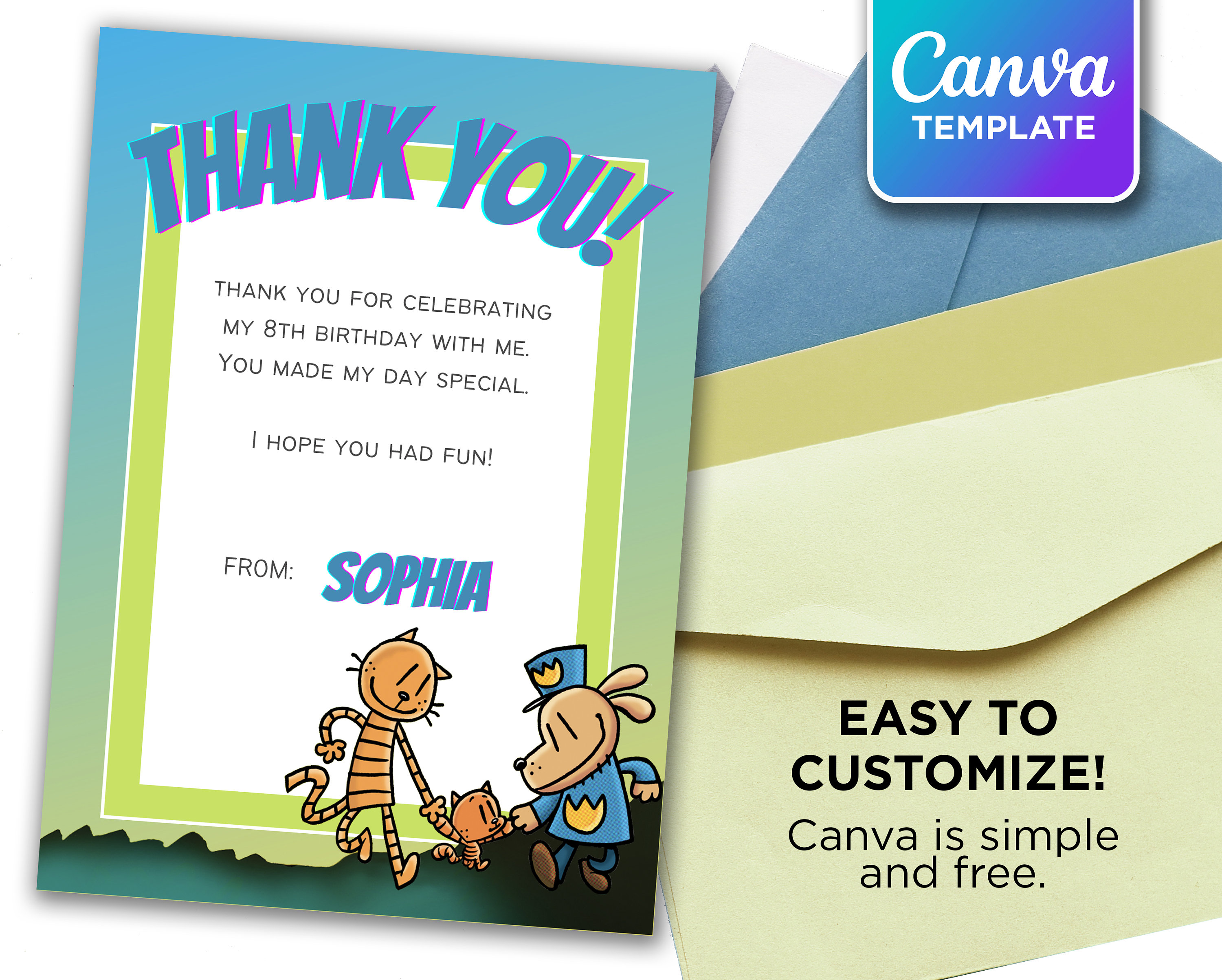 Birthday Thank You Notes Printable