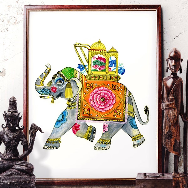 Indian Elephant Art - Etsy