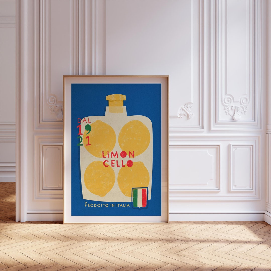 Limoncello Print, Italian Drink Poster, Limoncello Wall Art, Kitchen ...