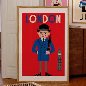 Printable Art, London Travel Poster, London Wall Art, London England ...