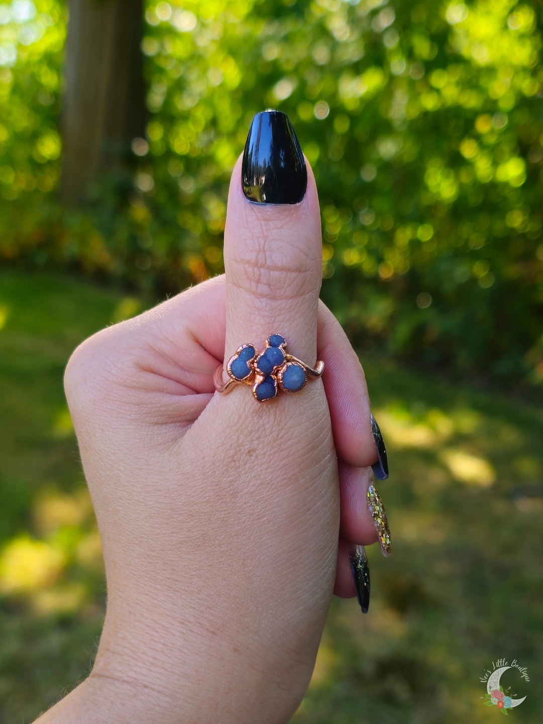 Grape Agate Copper Electroformed Ring, Size 8.5 - Etsy