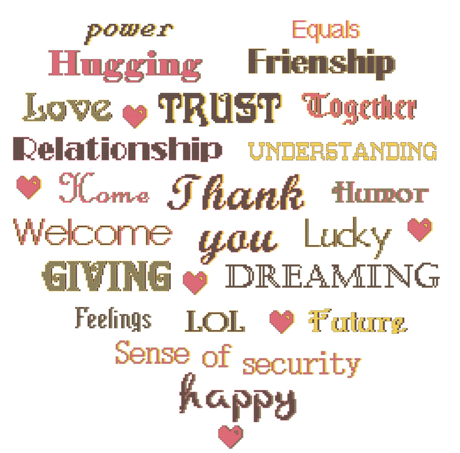 Love Cross Stitch Pattern - Etsy