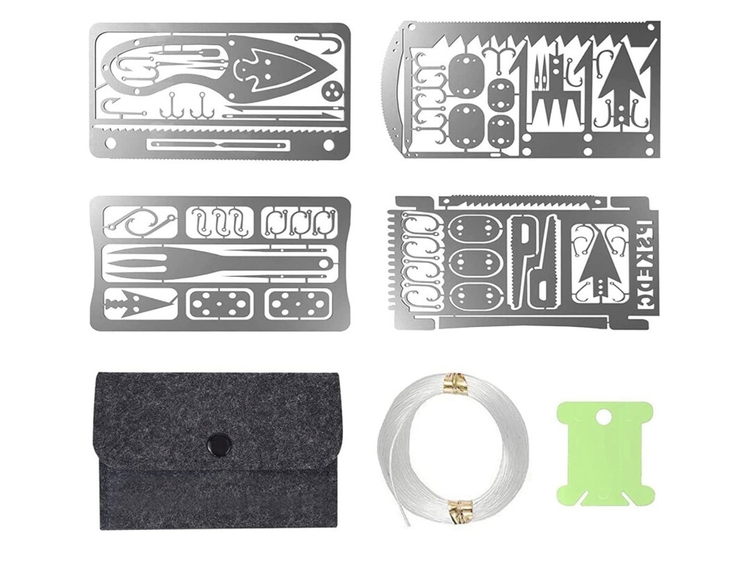 Survival Card Kit / Credit Card Survival Tool / Emergency Fishing Kit ...