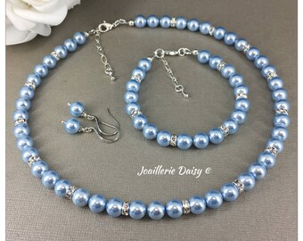 Light blue jewelry | Etsy