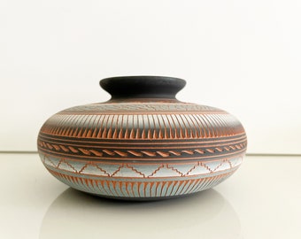 Mini Navajo Pottery Pot. Artist Signed, JB Dine. Finely Detailed ...