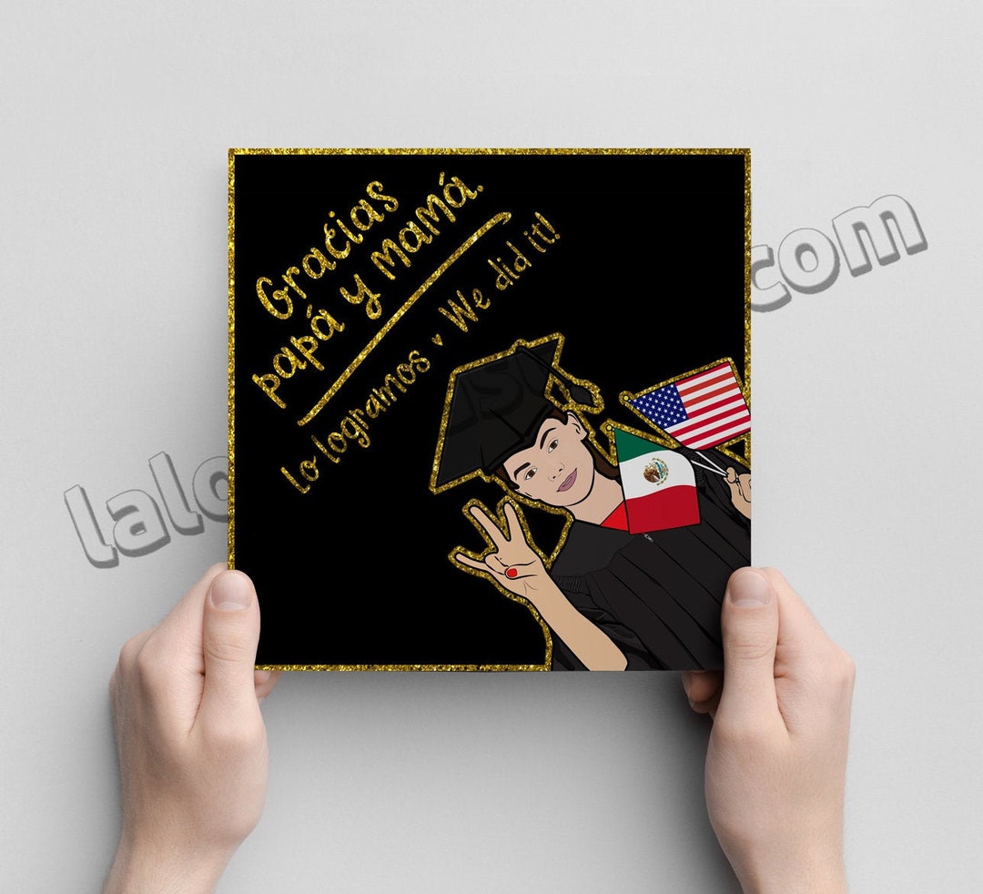 Graduation Topper Custom Flag Houston Hand Sign Print Card Stock Canvas ...