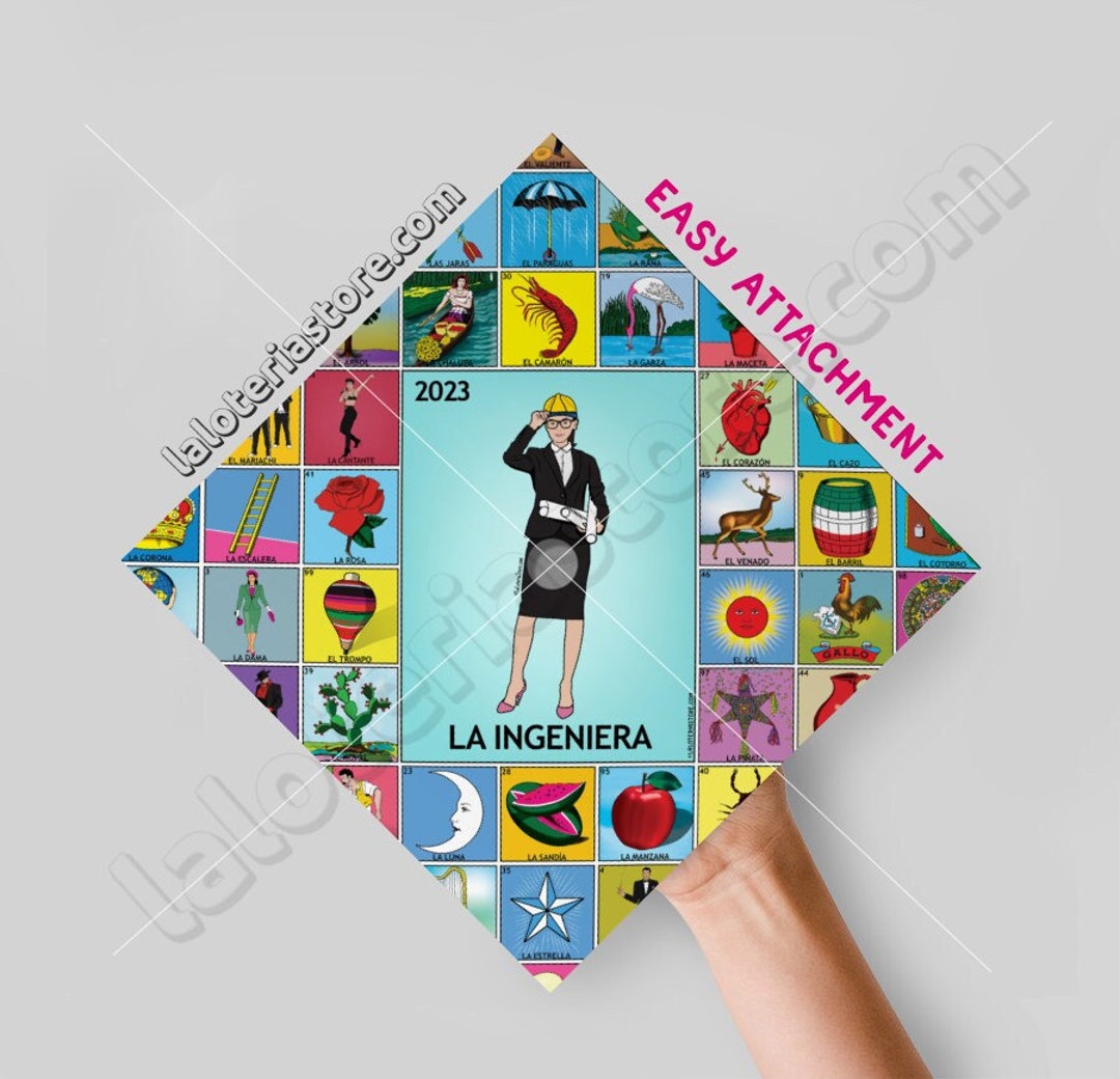 2024 La Ingeniera or El Ingeniero Graduation Topper Loteria Card Stock ...