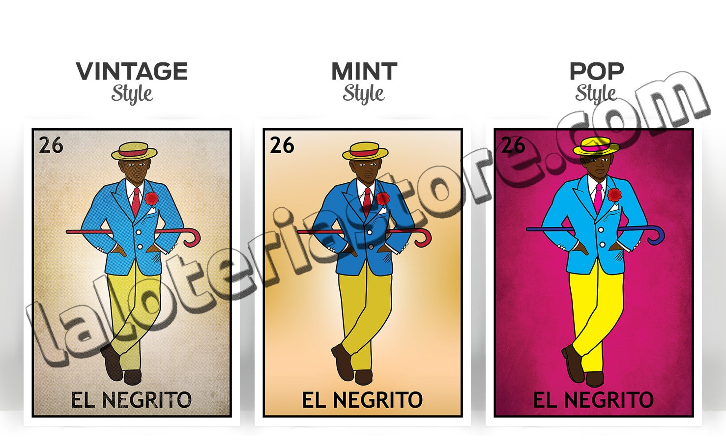 El Negrito Loteria Card Mexican Bingo Art Print Poster - Etsy UK