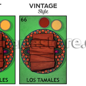 Los Tamales Lotería Card - Mexican Bingo Art Print - Mexican Food ...