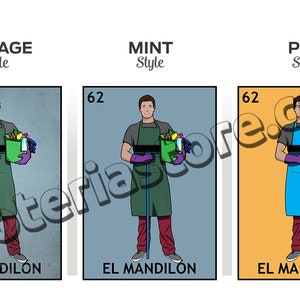 El mandilon Loteria Card Mexicano Bingo Arte Impresión | Etsy México