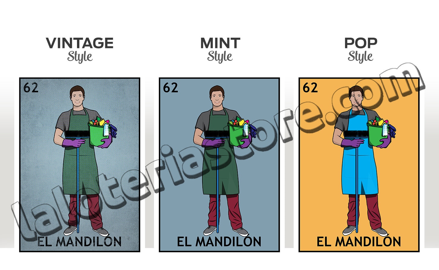 El mandilon Loteria Card Mexicano Bingo Arte Impresión | Etsy México