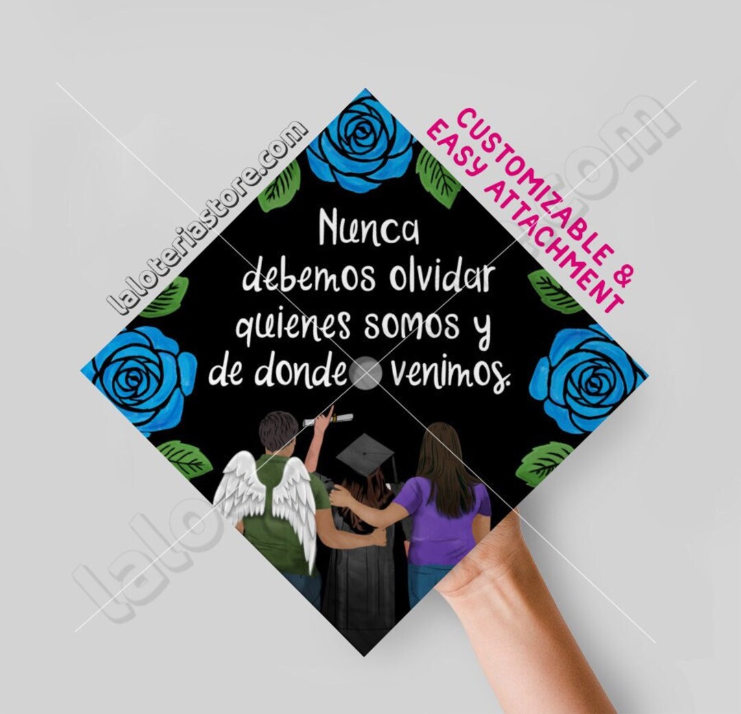 Graduation Topper Angel Wings Family Member Mom and Dad Latina Family ...