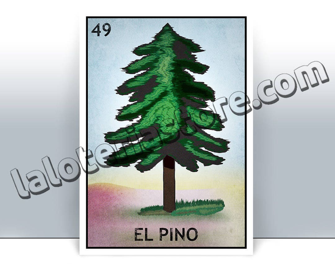 El Pino Loteria Card - the Pine Mexican Bingo Art Print - Poster - Many ...