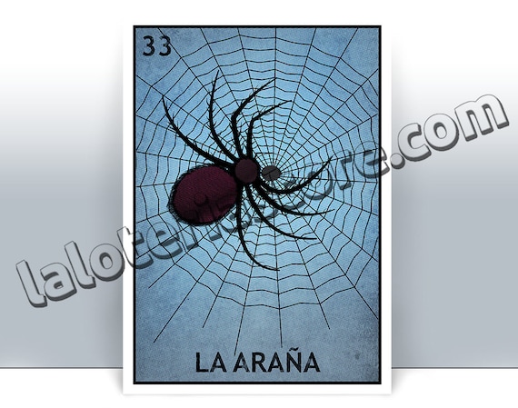 La Araña Loteria Card The Spider Lottery Art Print Poster | Etsy