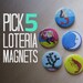 Set of 5 Loteria Magnets Make Your Own Set Lottery Magnets - Etsy