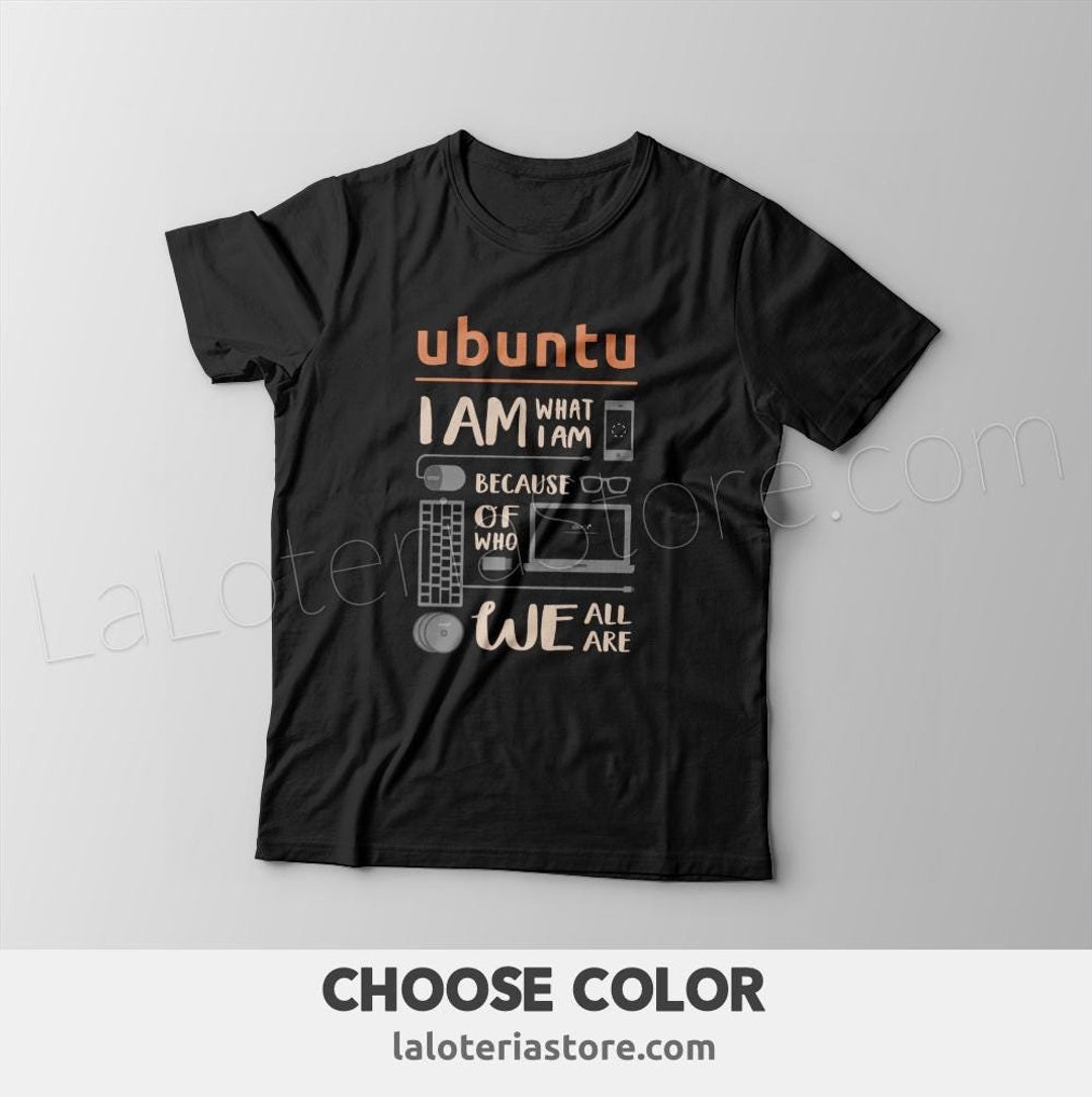 Ubuntu Linux T-shirt - Many Colors - Gift - Unisex Tee 100% Cotton ...