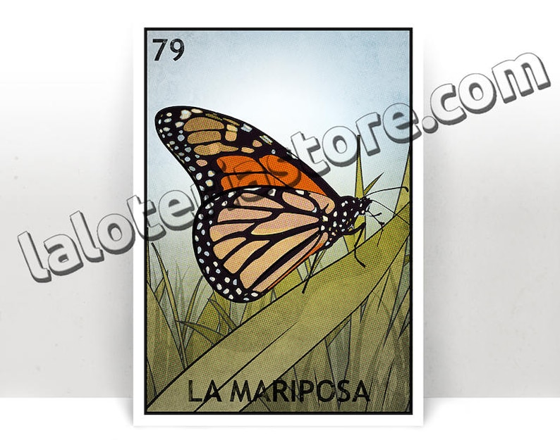 La Mariposa Monarca Loteria Card the Monarch Butterfly - Etsy UK