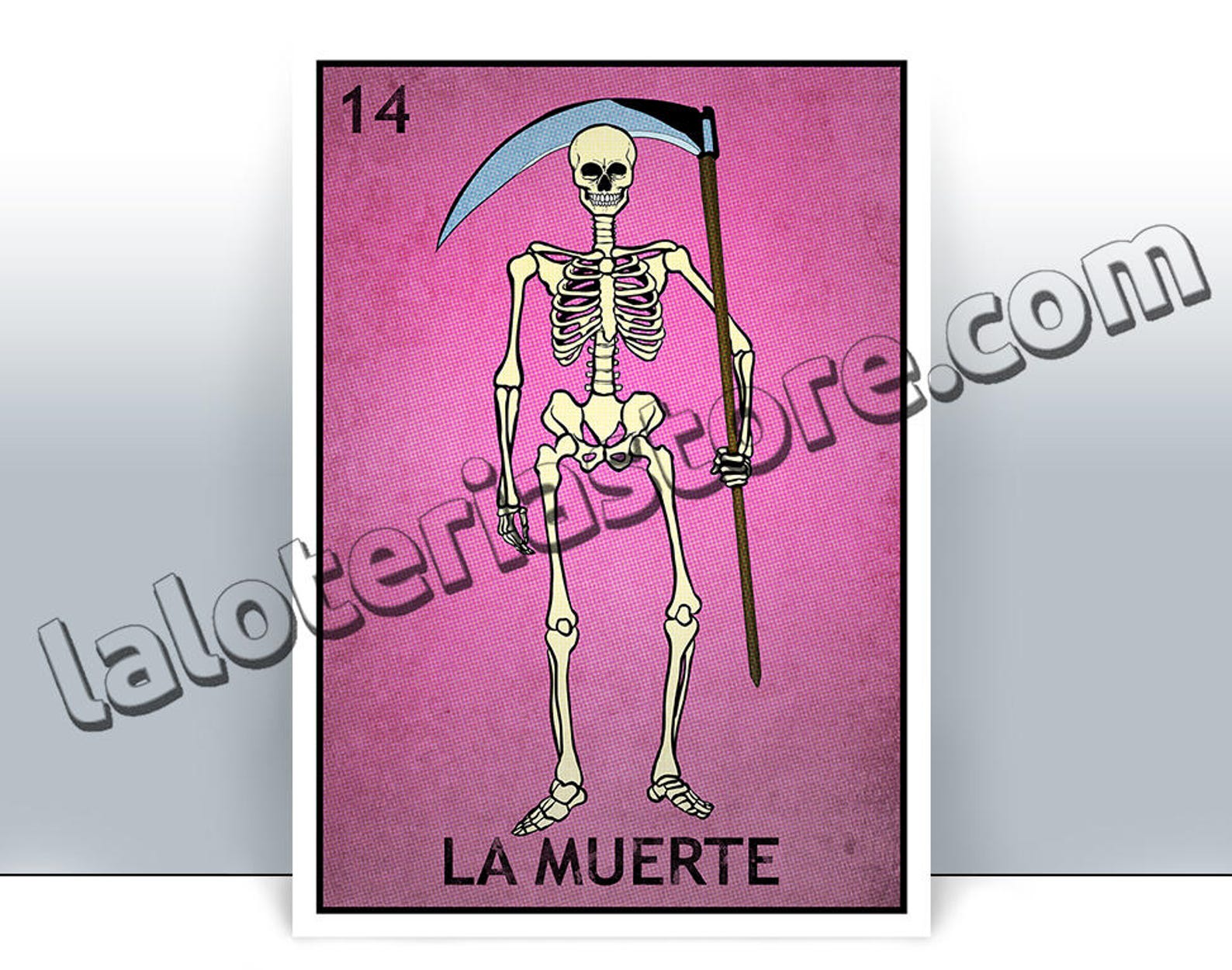 La Muerte Loteria Card the Grim Reaper Mexican Bingo Art - Etsy