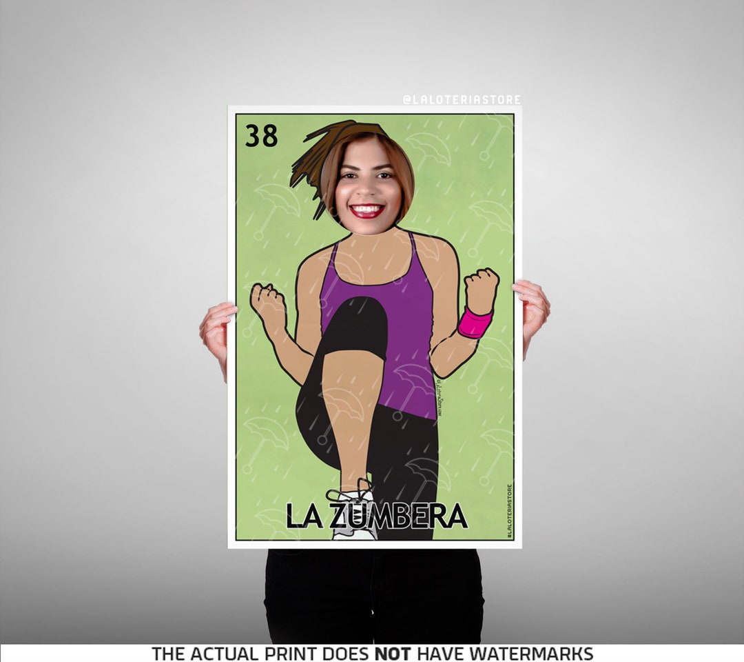 La Zumbera Photo Booth Party Prop Loteria Frame - Zumba - Pilates ...
