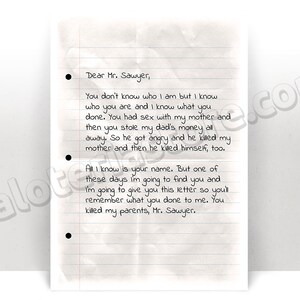 Sawyer's Letter Lost Art Print Poster - Many Sizes - Etsy