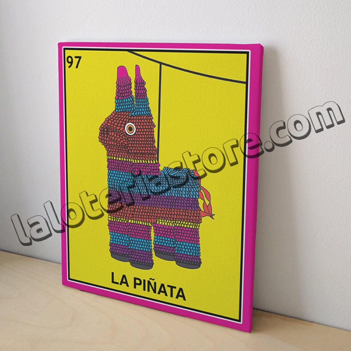 Canvas 8x10 La Piñata Burrito Loteria Card Stretched and - Etsy