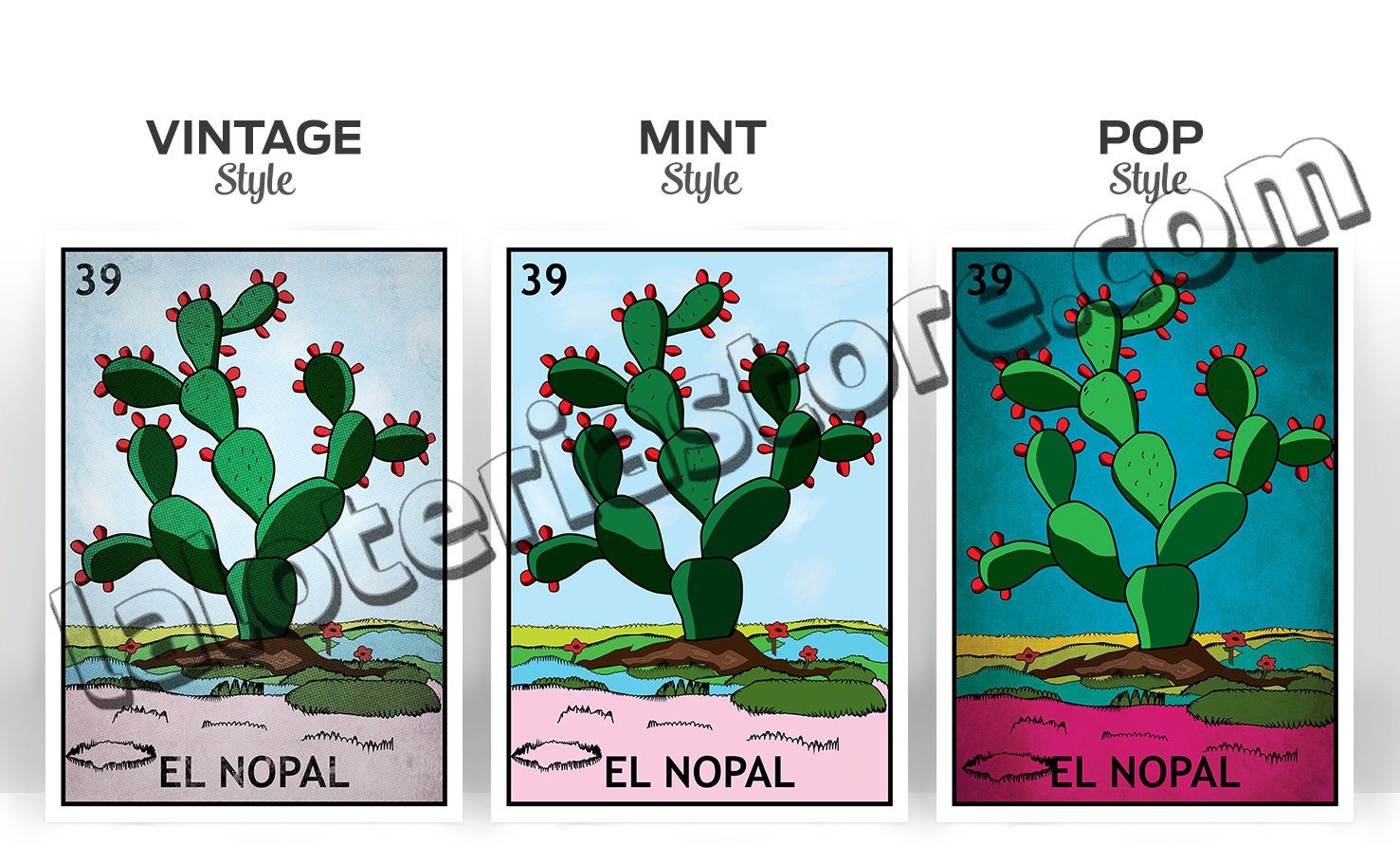 El Nopal Loteria Card the Prickly Pears Mexican Bingo Art - Etsy UK