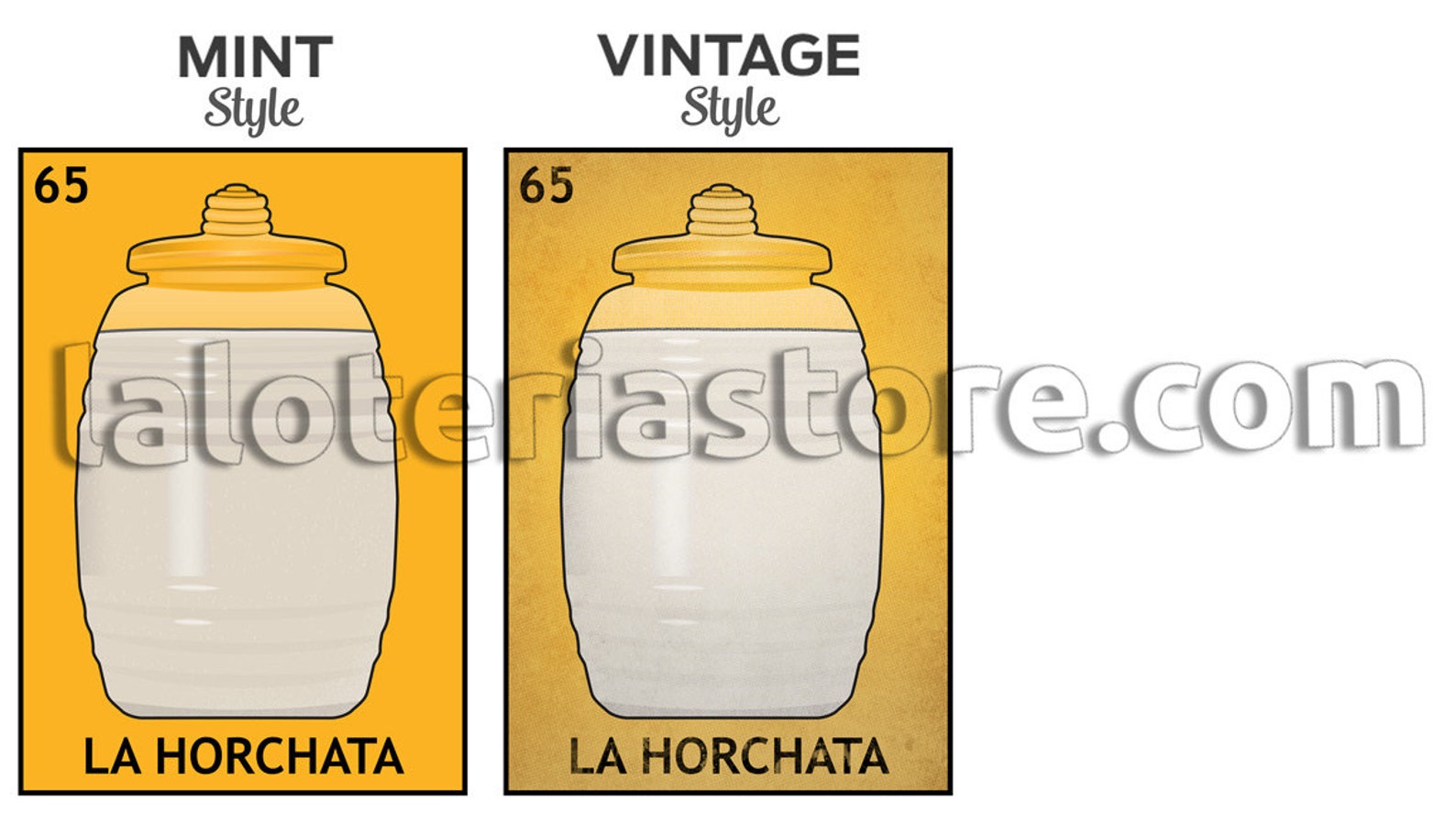 La Horchata Mexican Lottery Game Card - Drink Rice Mexican Bingo Art ...