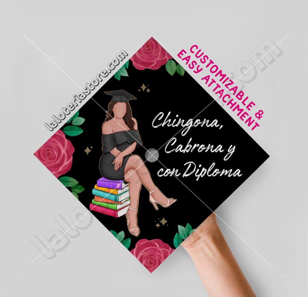 Topper Customizable Text Curvy Girl Sitting on Books Topper Print Card ...