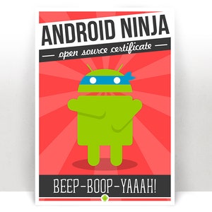 Android Ninja - Customizable - Personalized - Art Print Poster - Many ...