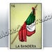 La Bandera Loteria Card The Mexican Flag Mexican Bingo Art | Etsy