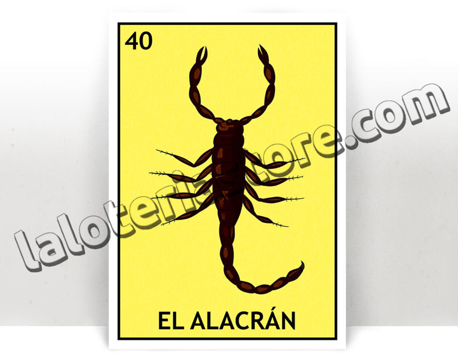 El Alacran Loteria the Scorpio Mexican Bingo Art Print - Etsy