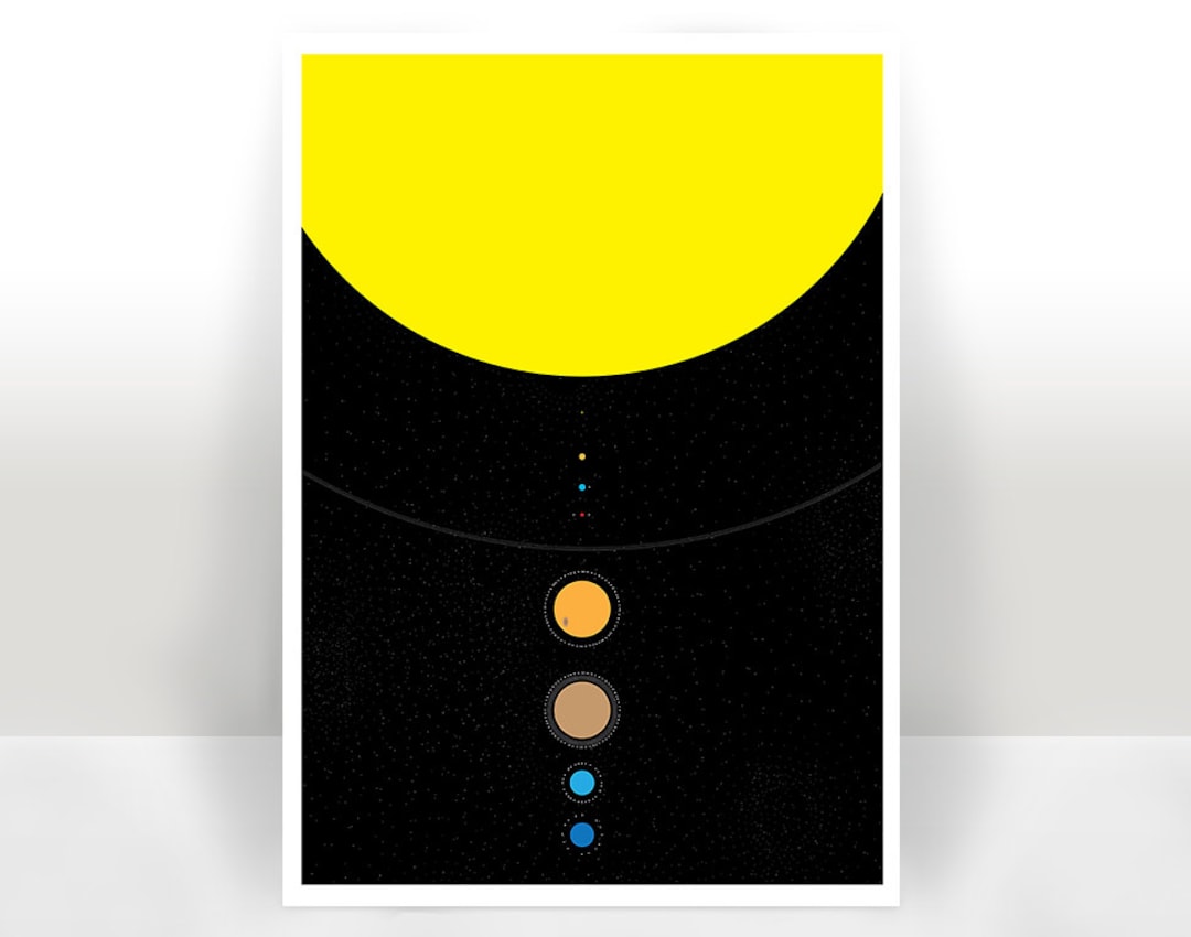 Downloadable Solar System Art Print - Digital Poster - 8x10 Print - Etsy