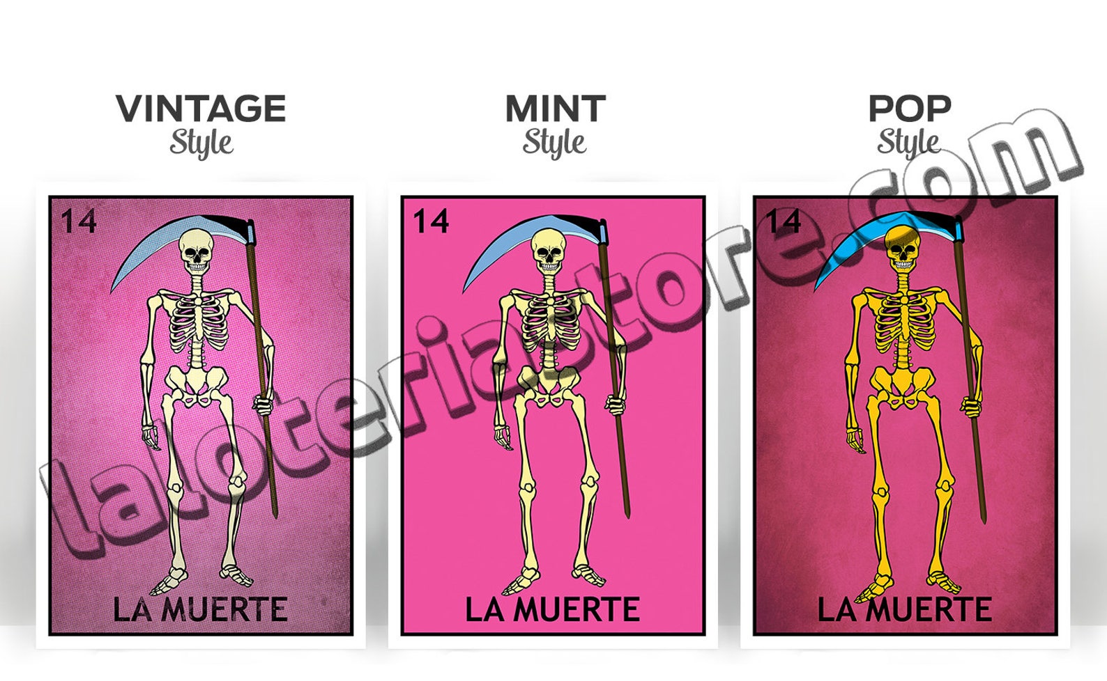 La Muerte Loteria Card the Grim Reaper Mexican Bingo Art - Etsy
